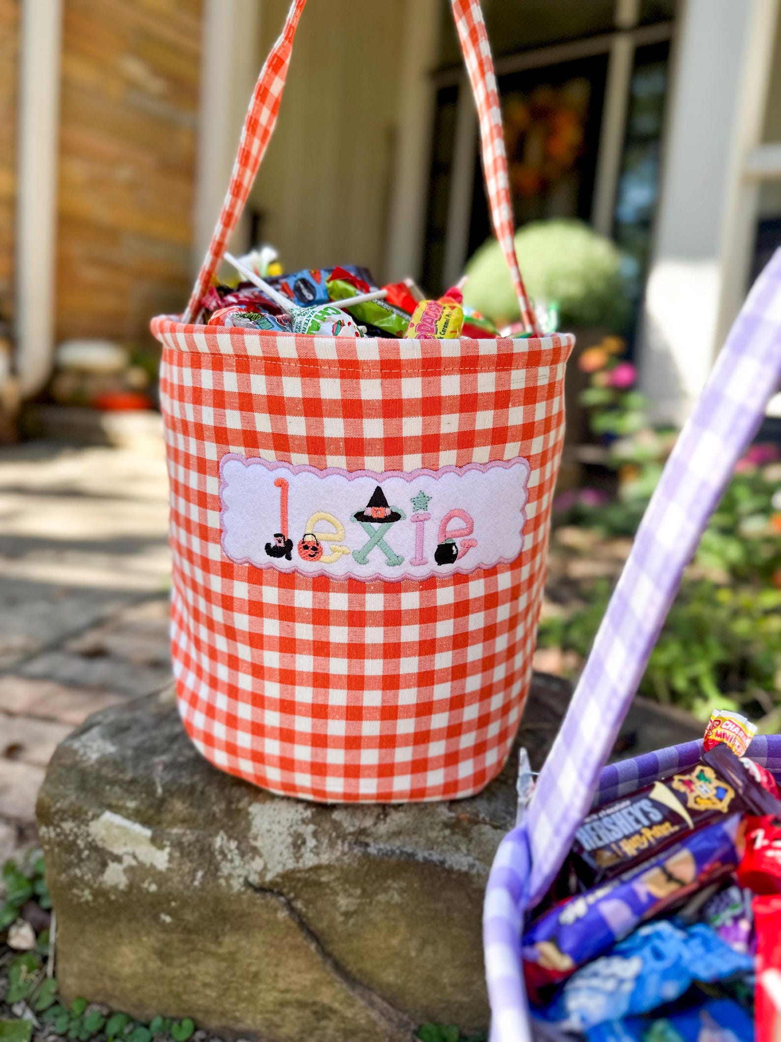 Custom Trick-or-treat Basket X Monogrammed Halloween Personalized ...