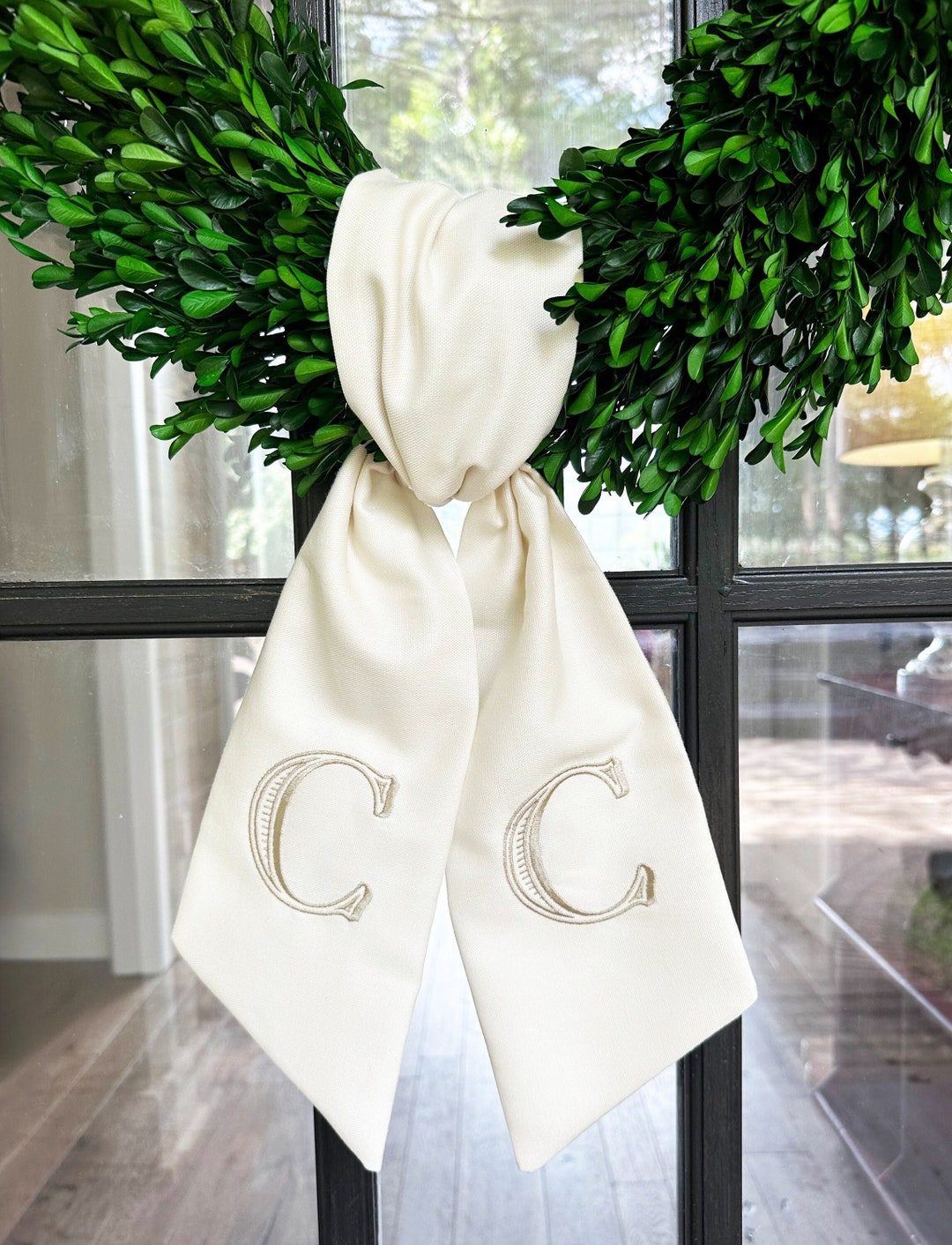 Classic Monogrammed Wreath Sash X Custom Embroidered X Hand Tailored X ...