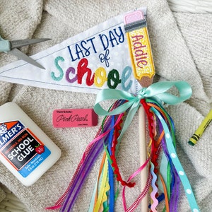 Reversible First Day of School Pennant Flag X Last Day of School X ...