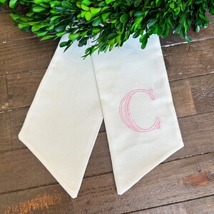 Classic Monogrammed Wreath Sash X Custom Embroidered X Hand Tailored X ...