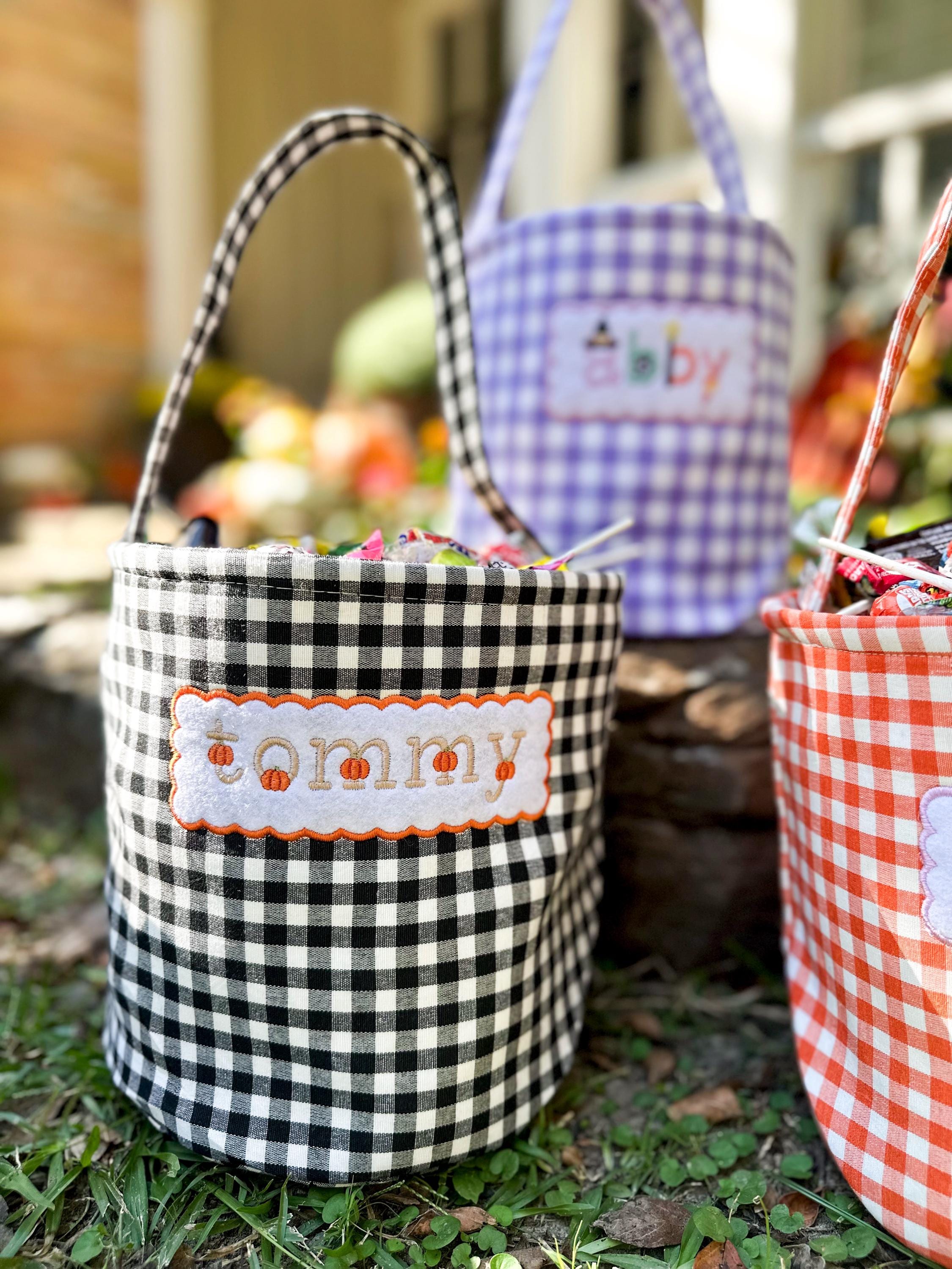 Custom Trick-or-treat Basket X Monogrammed Halloween Personalized ...