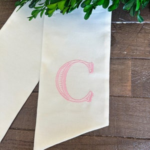 Classic Monogrammed Wreath Sash X Custom Embroidered X Hand Tailored X ...