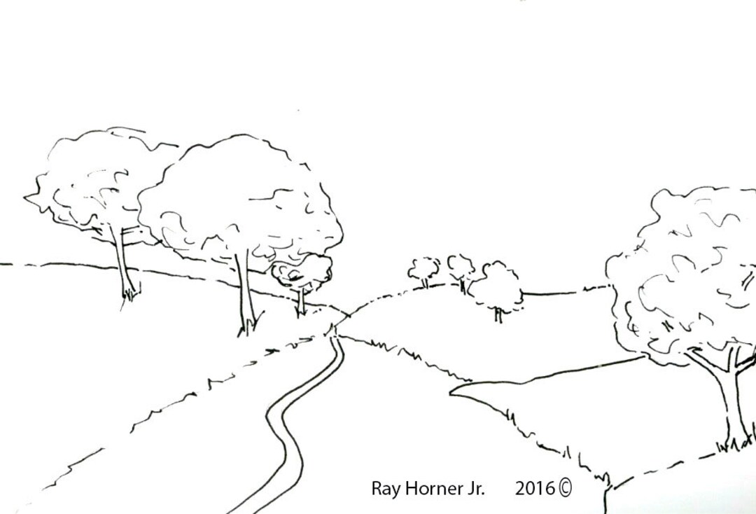 Restful Road Printable Coloring Page by Ray Horner Jr. Instant Digital ...