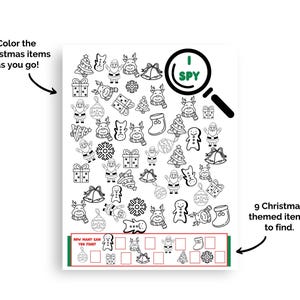 I Spy Christmas Coloring Page – Fun Holiday Activity for Kids ...