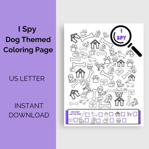 I Spy Dog-themed Coloring Page – Fun, Interactive Activity for Kids ...