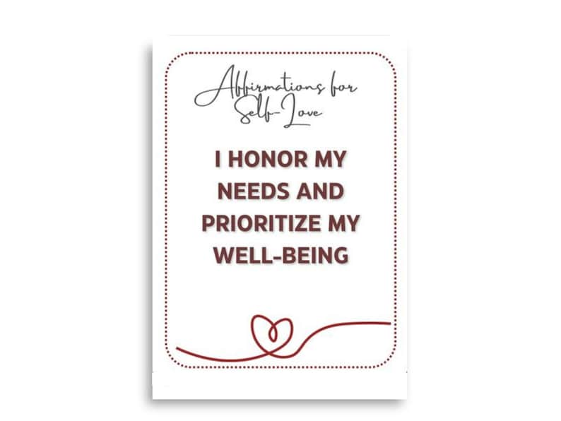Printable Self-care Affirmation Cards – Set of 12 Positive 4x5 Cards ...