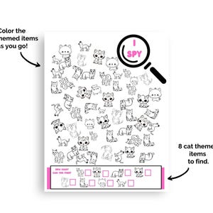 I Spy Cat-themed Coloring Page – Fun Feline Activity for Kids ...