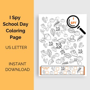 I Spy Thanksgiving Coloring Page – Fun Fall Activity for Kids ...