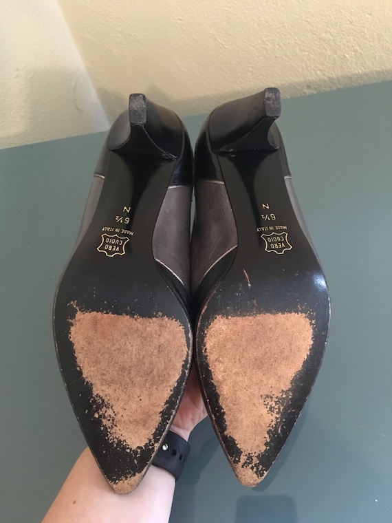 Bally DESIGNER Beautiful Vintage 1980's Pumps Black G… - Gem
