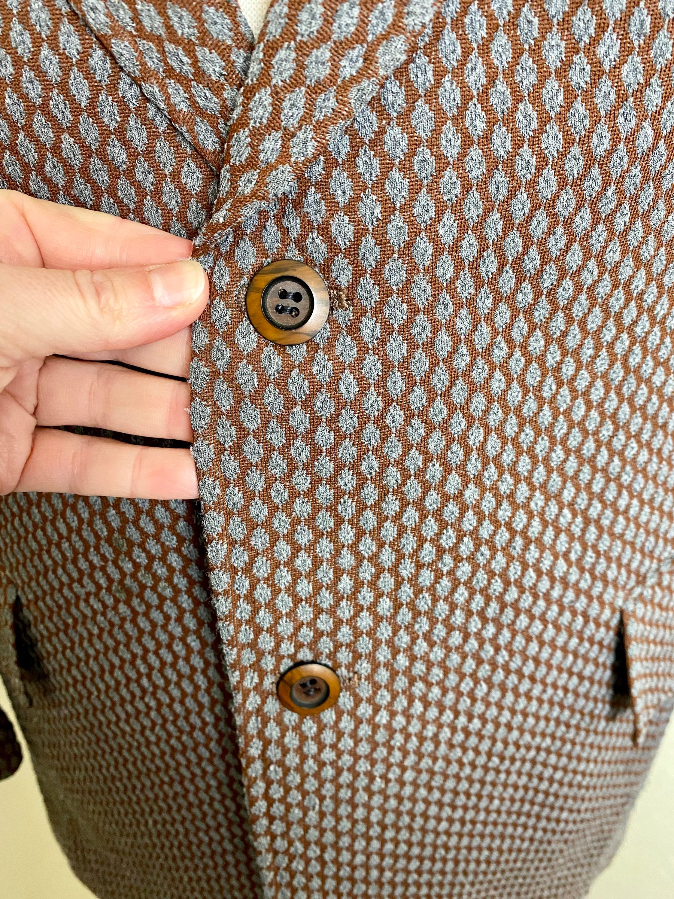 Vintage 60s 70s UGLY FUNKY Mod Mens Martinelli Blazer Gray - Etsy