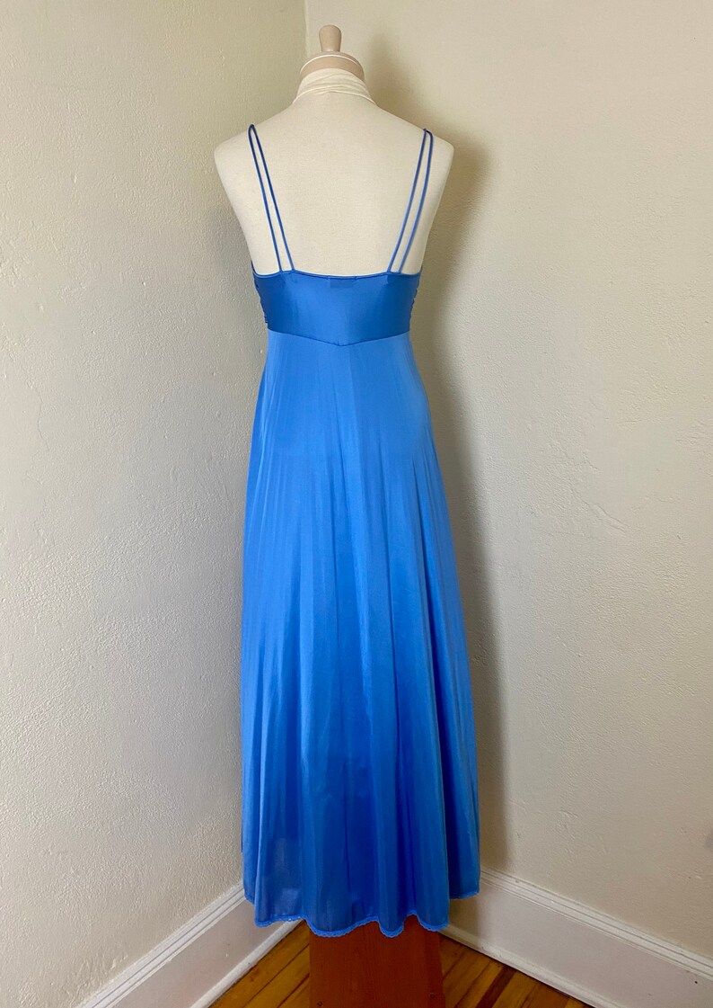 Vintage 1970's Rosa Puleo-szule Lily of France Maxi Nightgown Blue ...