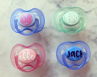 Monogram Pacifier | Etsy