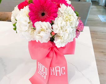 School Bouquet Sash, Prom, 4 Inch Wide, Homecoming, Graduation, Floral ...