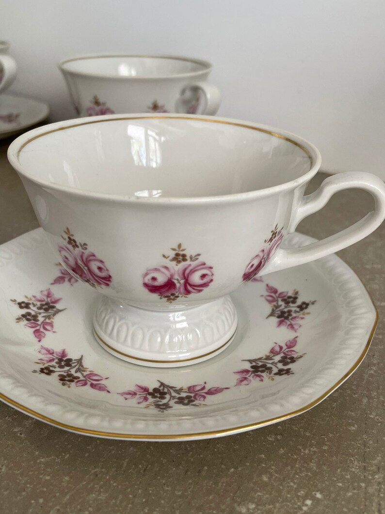 Drinkware Kitchen & Dining Weimar porcelain tea set 1 cup and 2 saucers ...