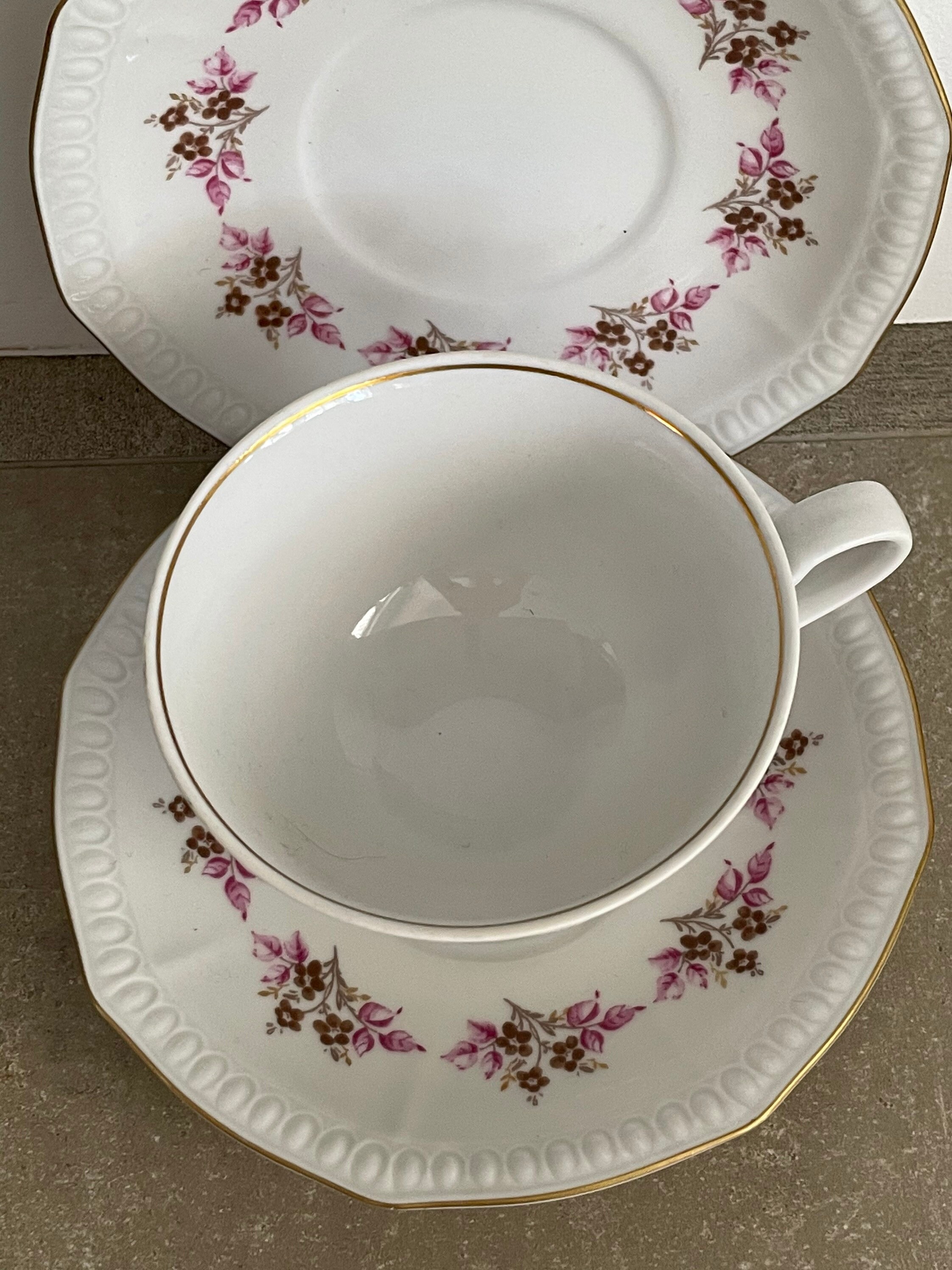 Weimar porcelaine set de thé 1 tasse et 2 soucoupes / - Etsy 日本