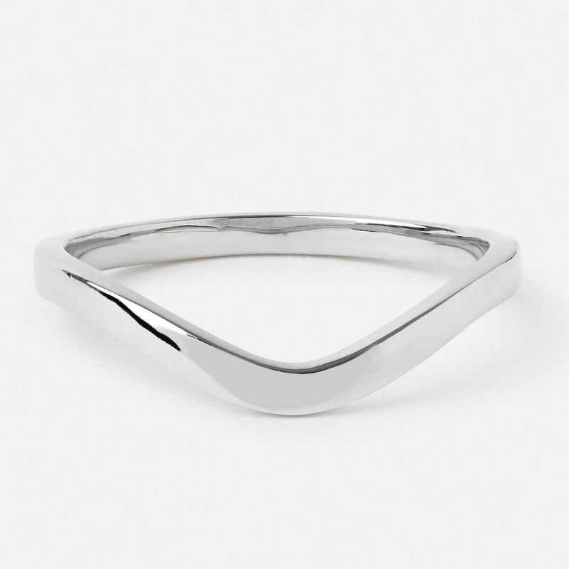 Curved Wedding Band Plain - Etsy