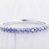 2mm Alexandrite Amethyst Wedding Ring Band Sterling Silver White Gold Blue Topaz Half Eternity ...