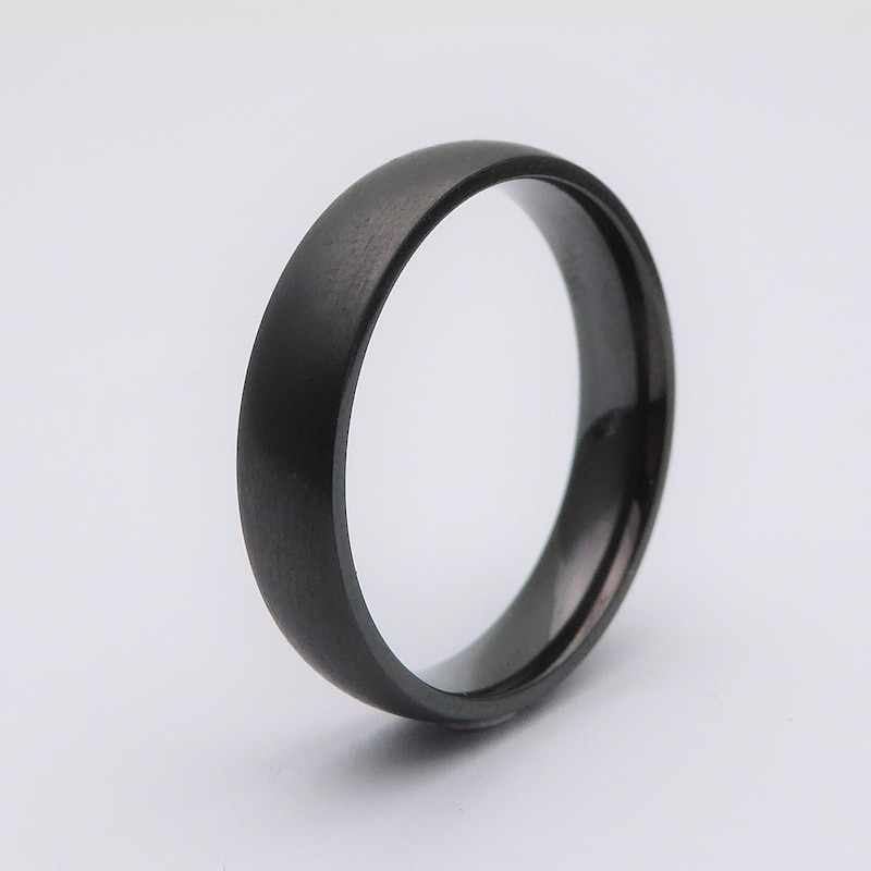 Mens 5mm Black Band - Etsy