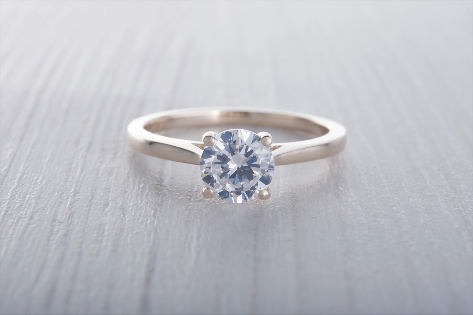 1ct Moissanite Solid gold Cathedral setting solitaire ring | Etsy