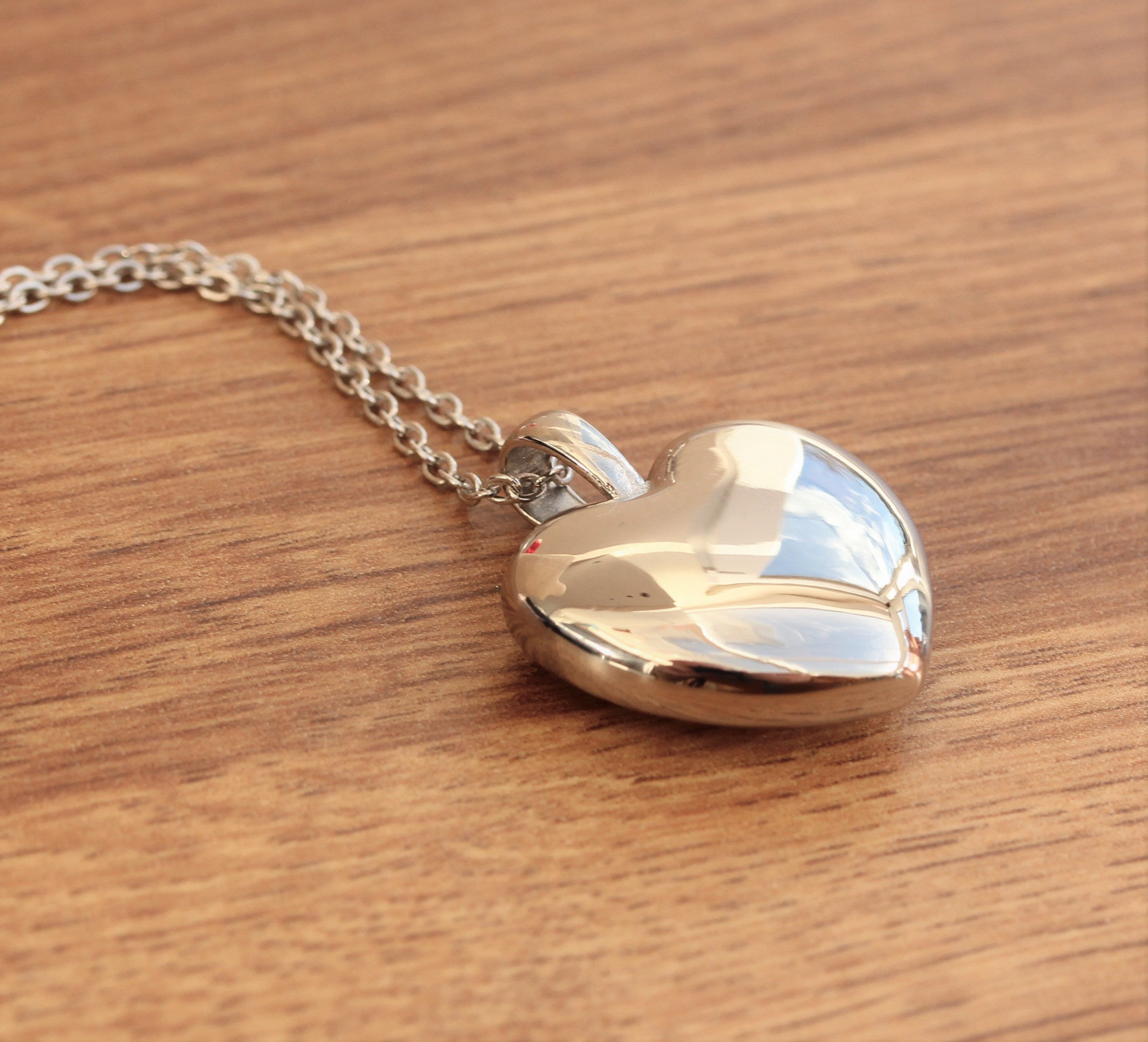 Pure Titanium Heart Shape Pendant With Titanium Necklace - Etsy