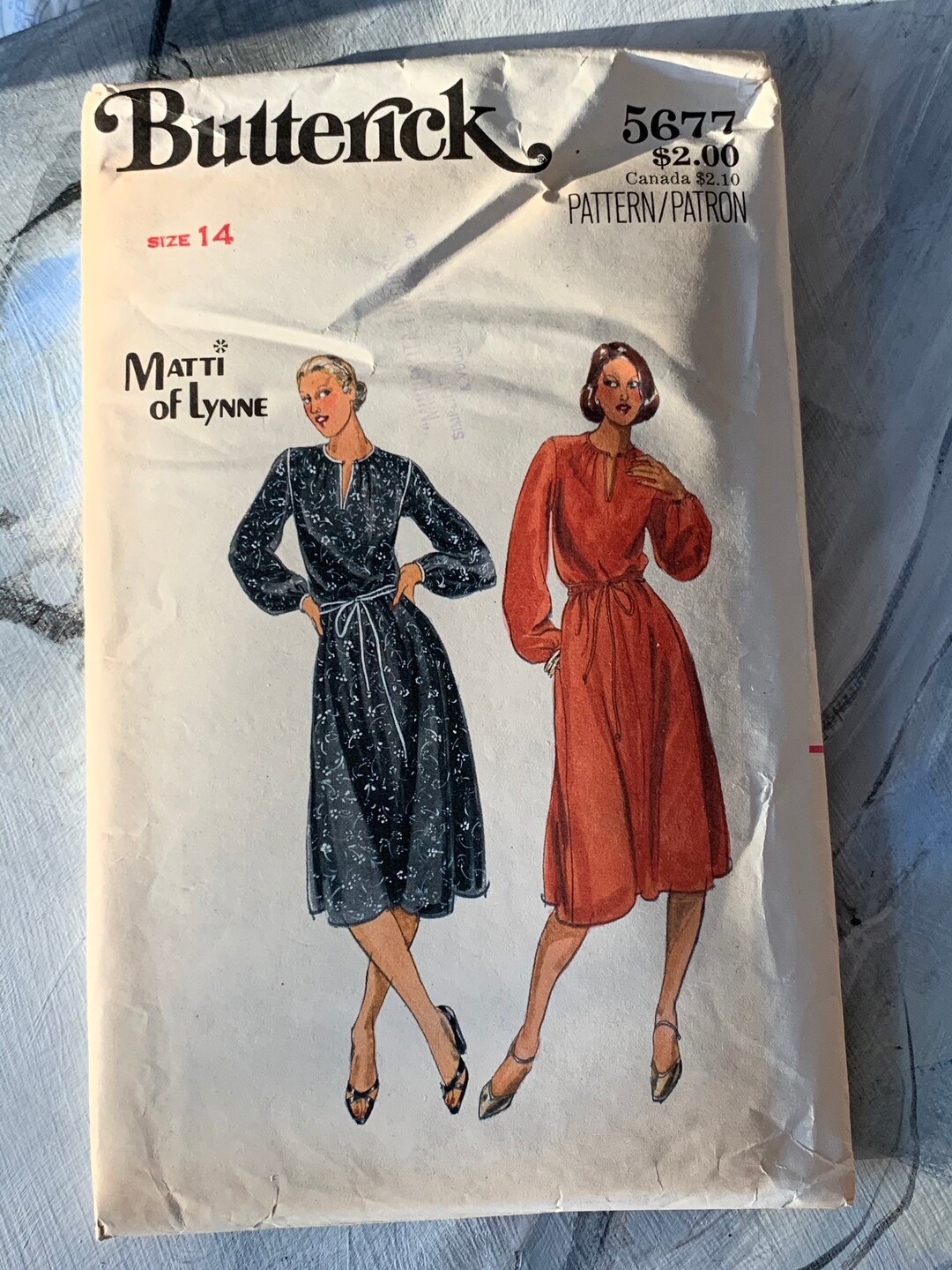 Vintage Butterick Pattern #5677 Designer Matti of Lynne Long Sleeve ...