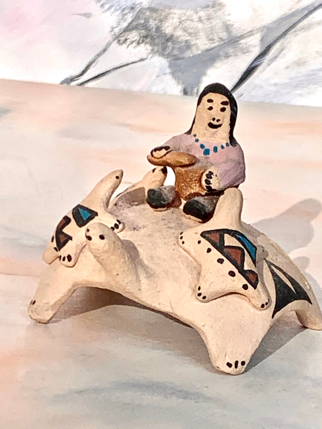 Acoma Pottery Norma Jean Turtle Storyteller New Mexico - Etsy