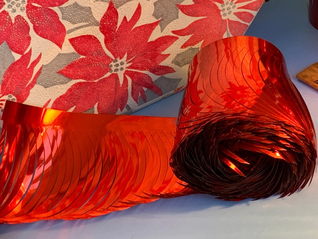RED Fringe Make Your Own Eyelash Tree or Holiday Craft 4 Yards 3” Wide ...