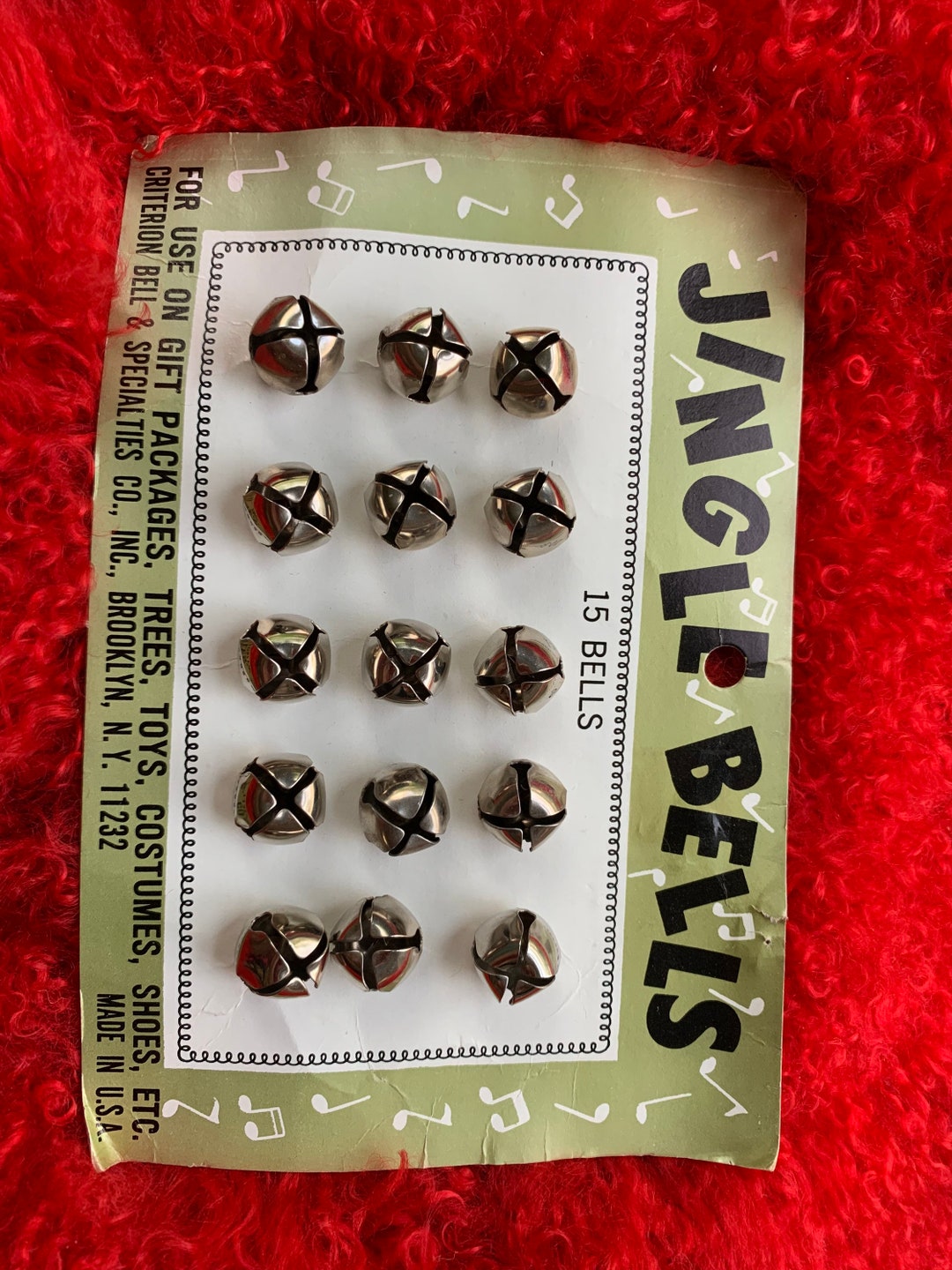 Vintage JINGLE BELLS Silver Tone Carded Set of 15 Bells Made in USA - Etsy