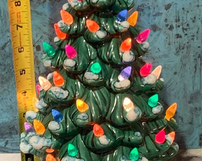 70’S Ceramic Christmas Tree Lite 12” Traditional HOLIDAY KITSCH Made in ...