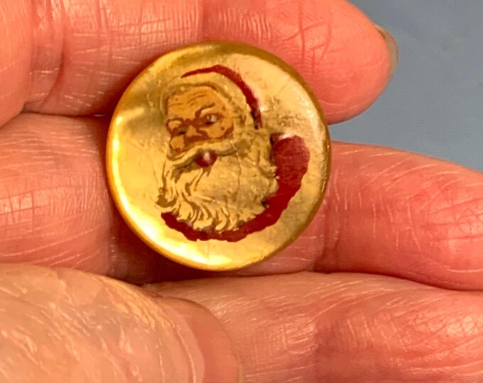 Vintage Unique 1950’s Christmas Santa Claus Decal MOP Button - Etsy