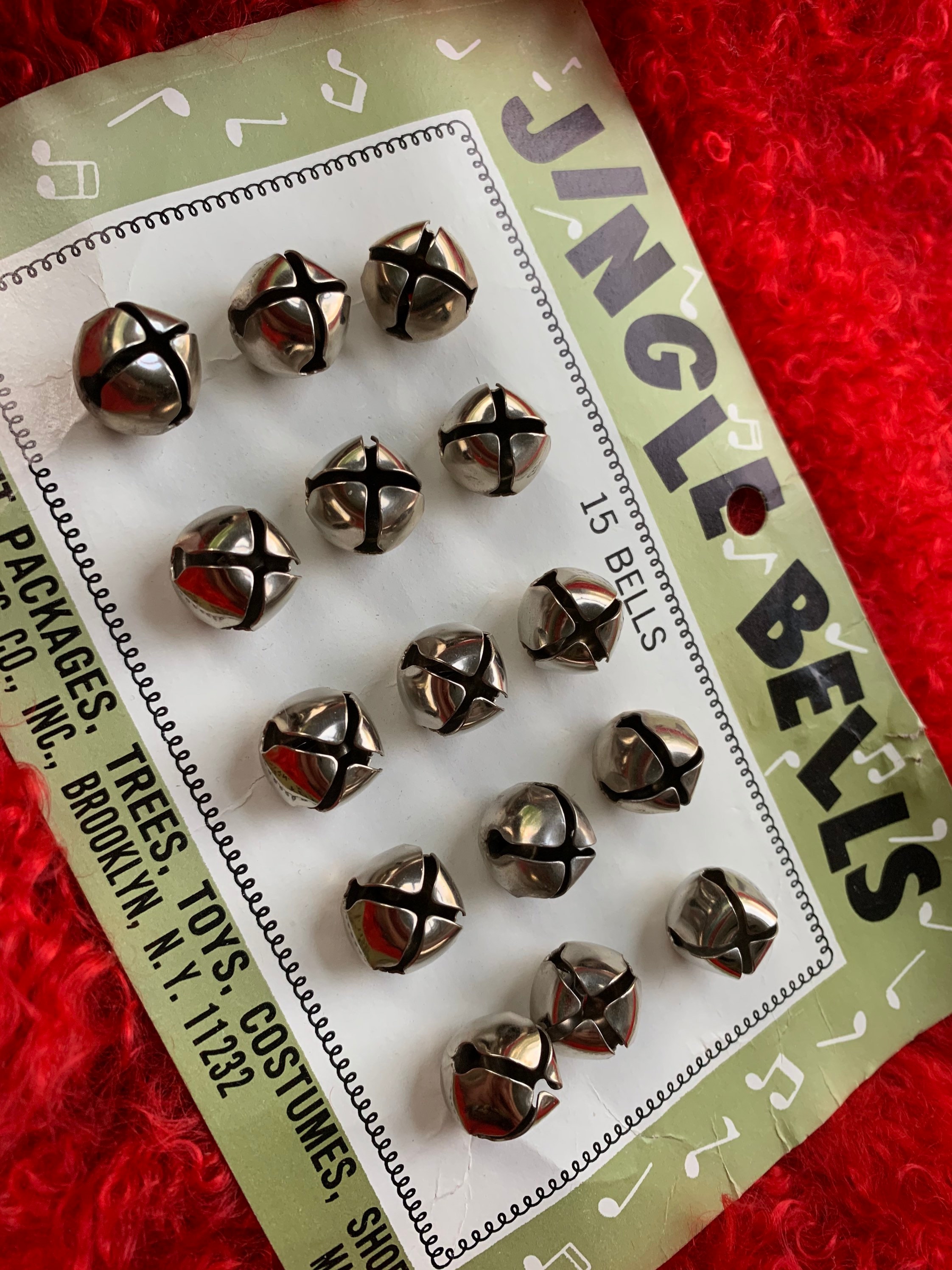 Vintage JINGLE BELLS Silver Tone Carded Set of 15 Bells | Etsy