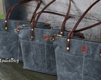 IODIEBAG Leather & Fabric Handbag Handcrafted in USA by IODIEBAG