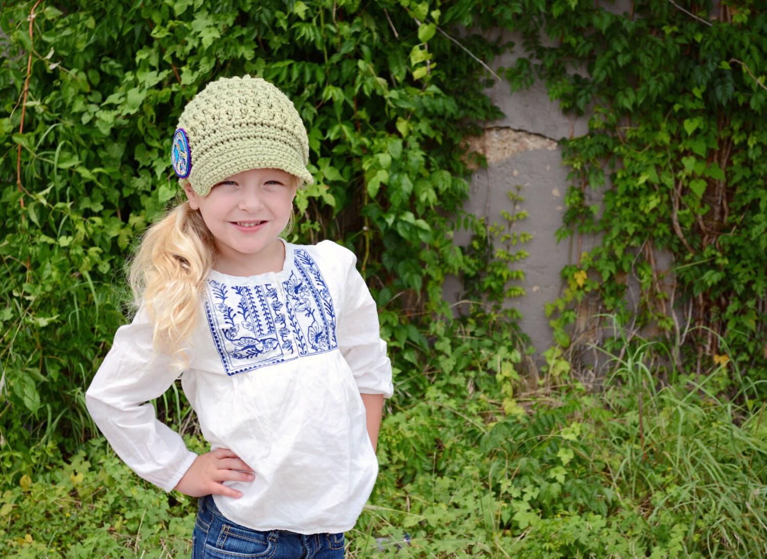 Chunky Crochet Newsboy Hat, Fall Hats for Girls, Personalized Girls ...