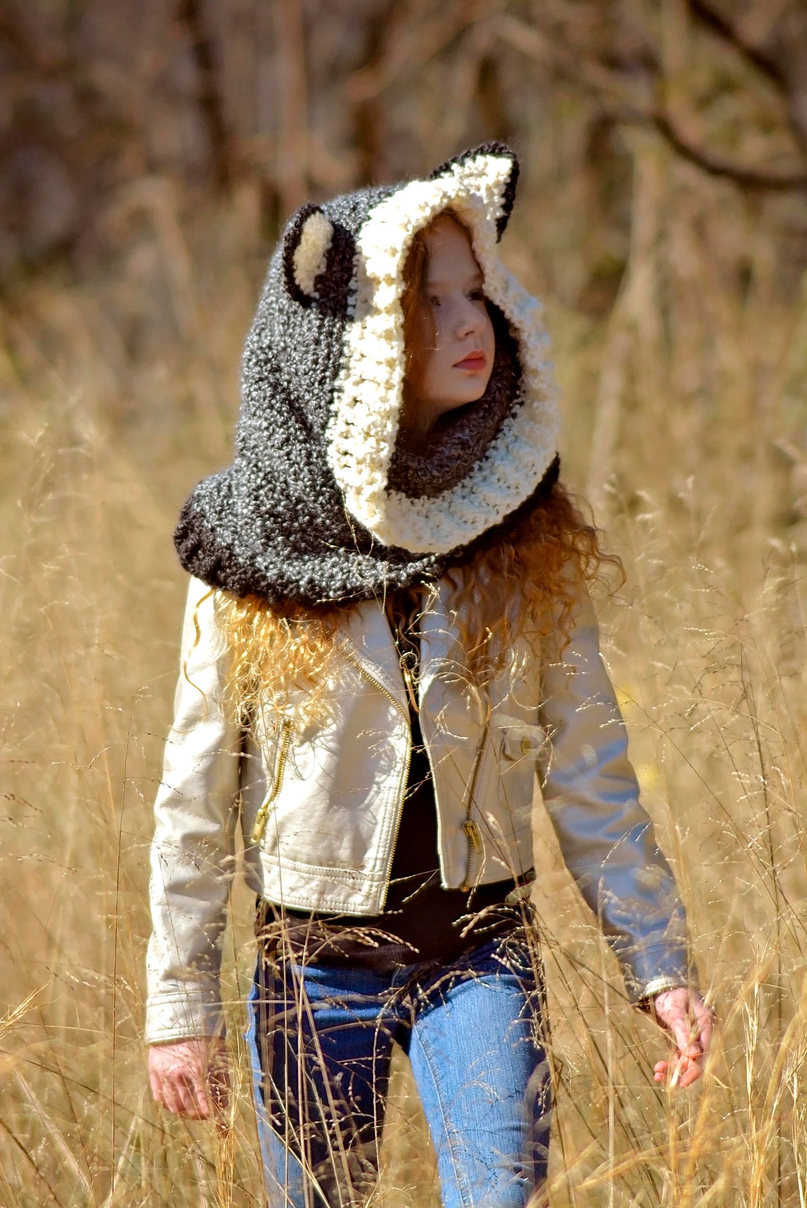 Wolf Hood Hood for Kids Dark Gray Wolf Hoodie for Kids to - Etsy