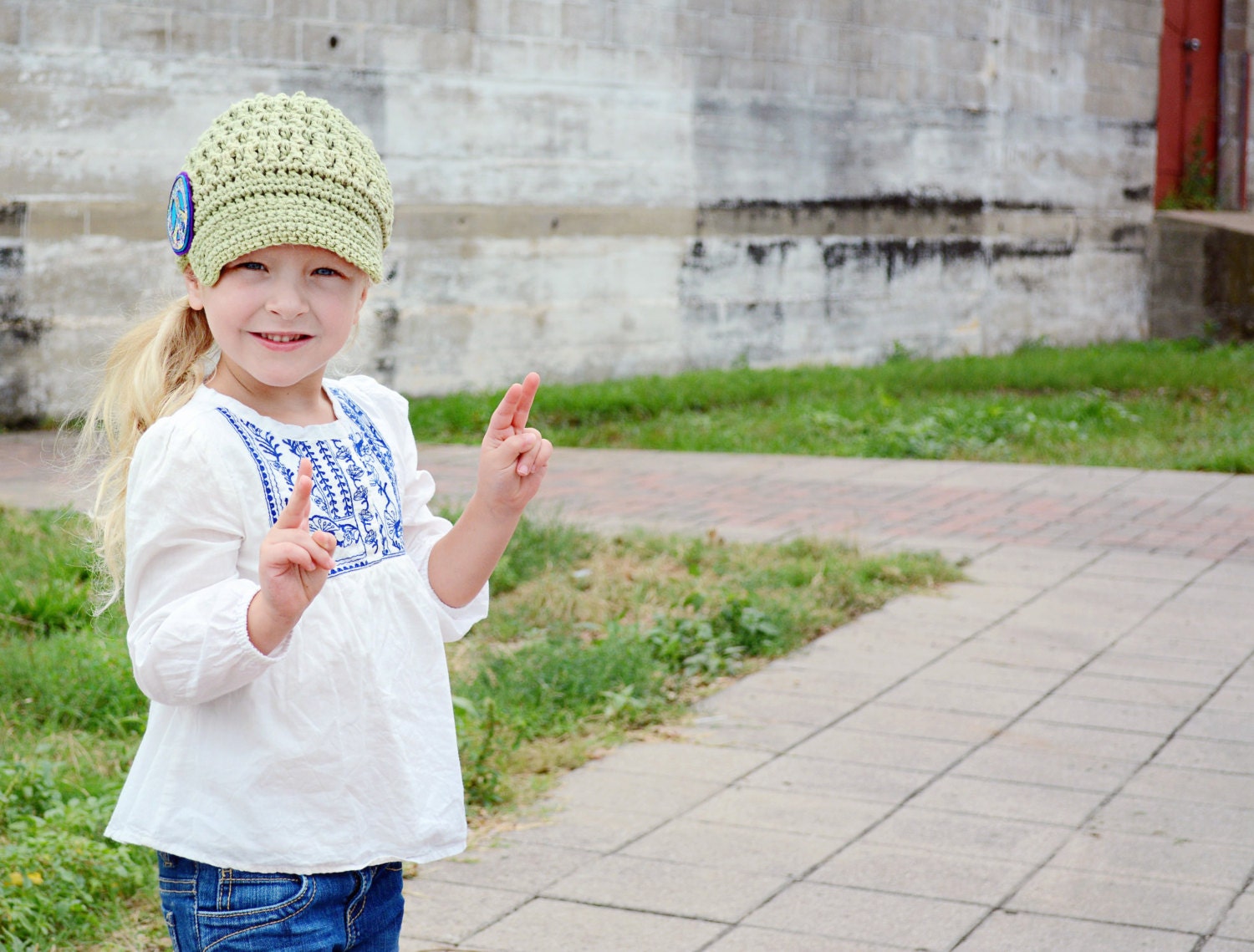 Chunky Crochet Newsboy Hat, Fall Hats for Girls, Personalized Girls ...