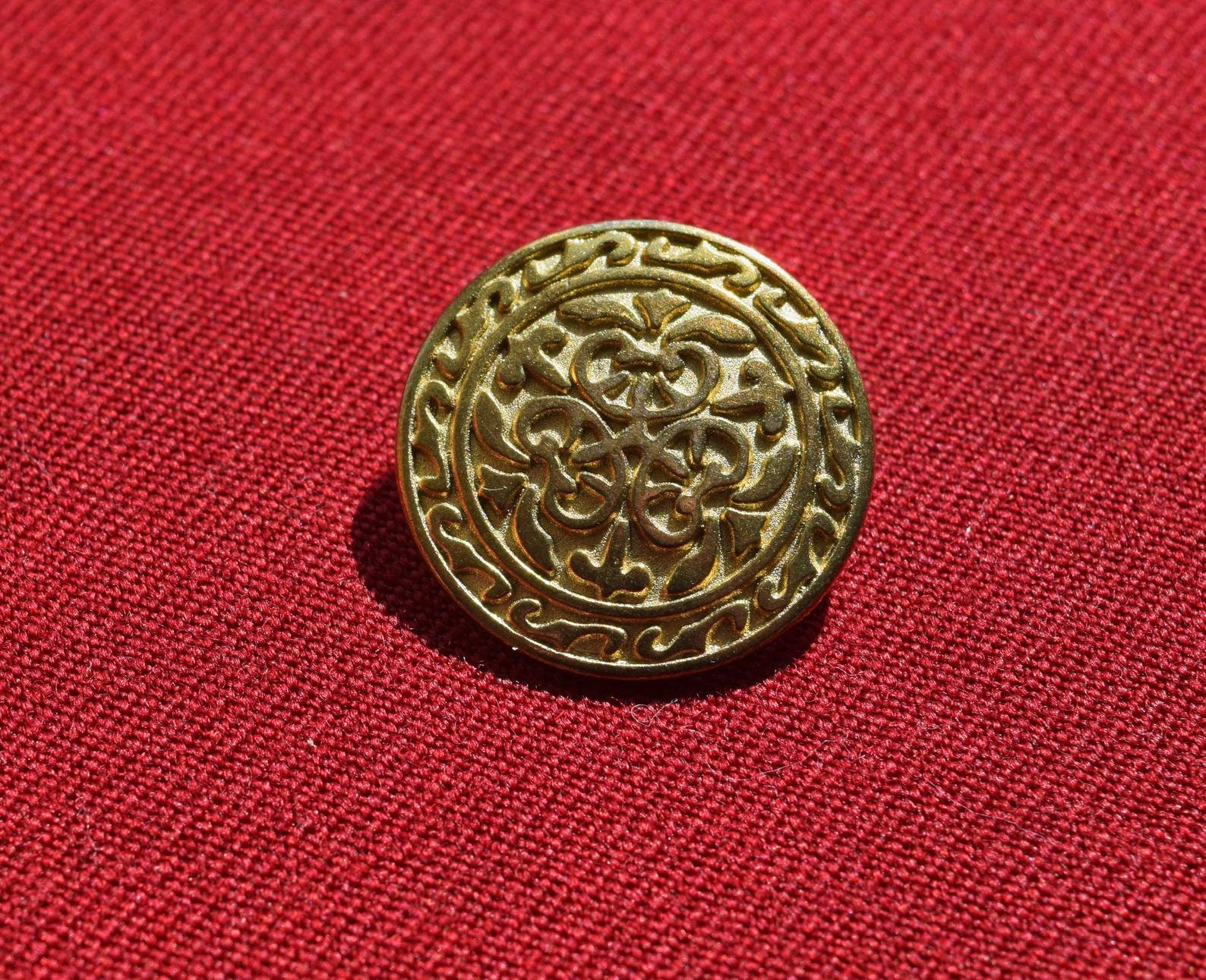 Botones Vintage / Botones de metal dorado / Botón de oro / | Etsy