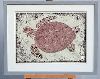 Original Handmade Linocut Print 'cuttlefish' - Limited Edition - Etsy