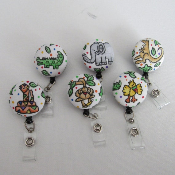 Jungle Animal Badge Reels | Etsy