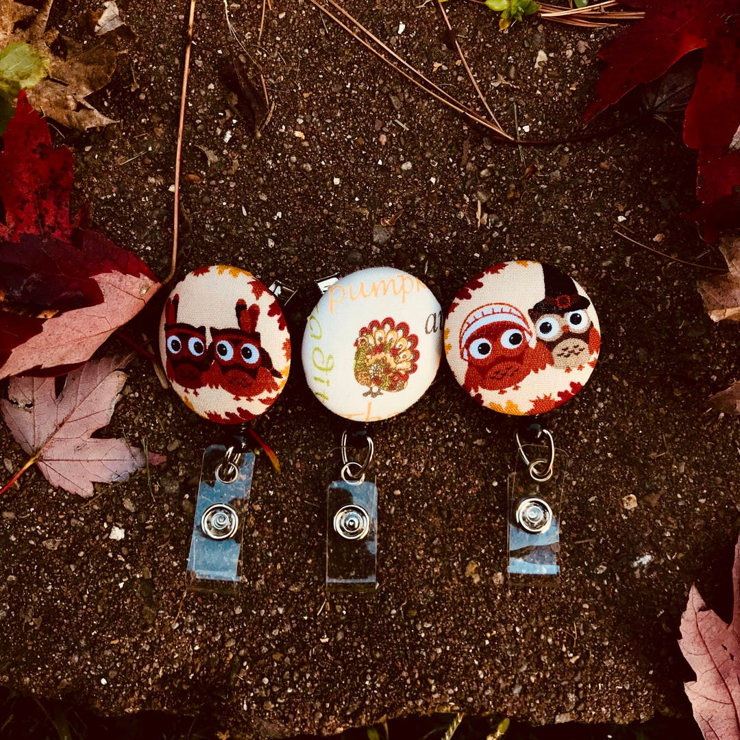 Thanksgiving Themed Badge Reels - Etsy