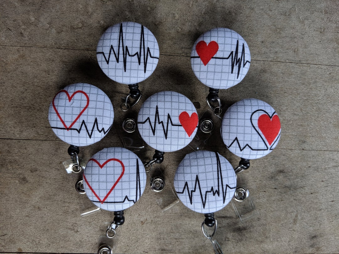 EKG Badge Reels for Work or School Ids - Etsy