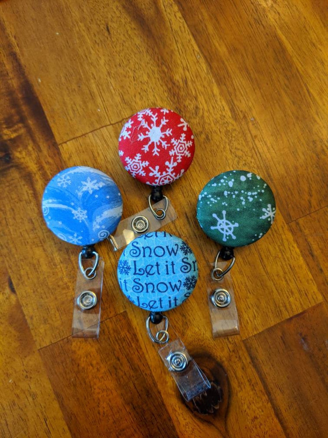 Snowflake Decorative Badge Reels for Ids, Keys, Craft Scizzors. - Etsy