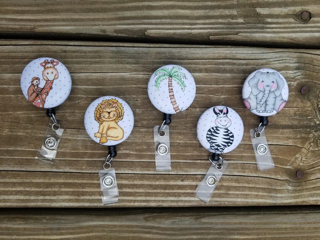 Cute Jungle Themed Badge Reels - Etsy