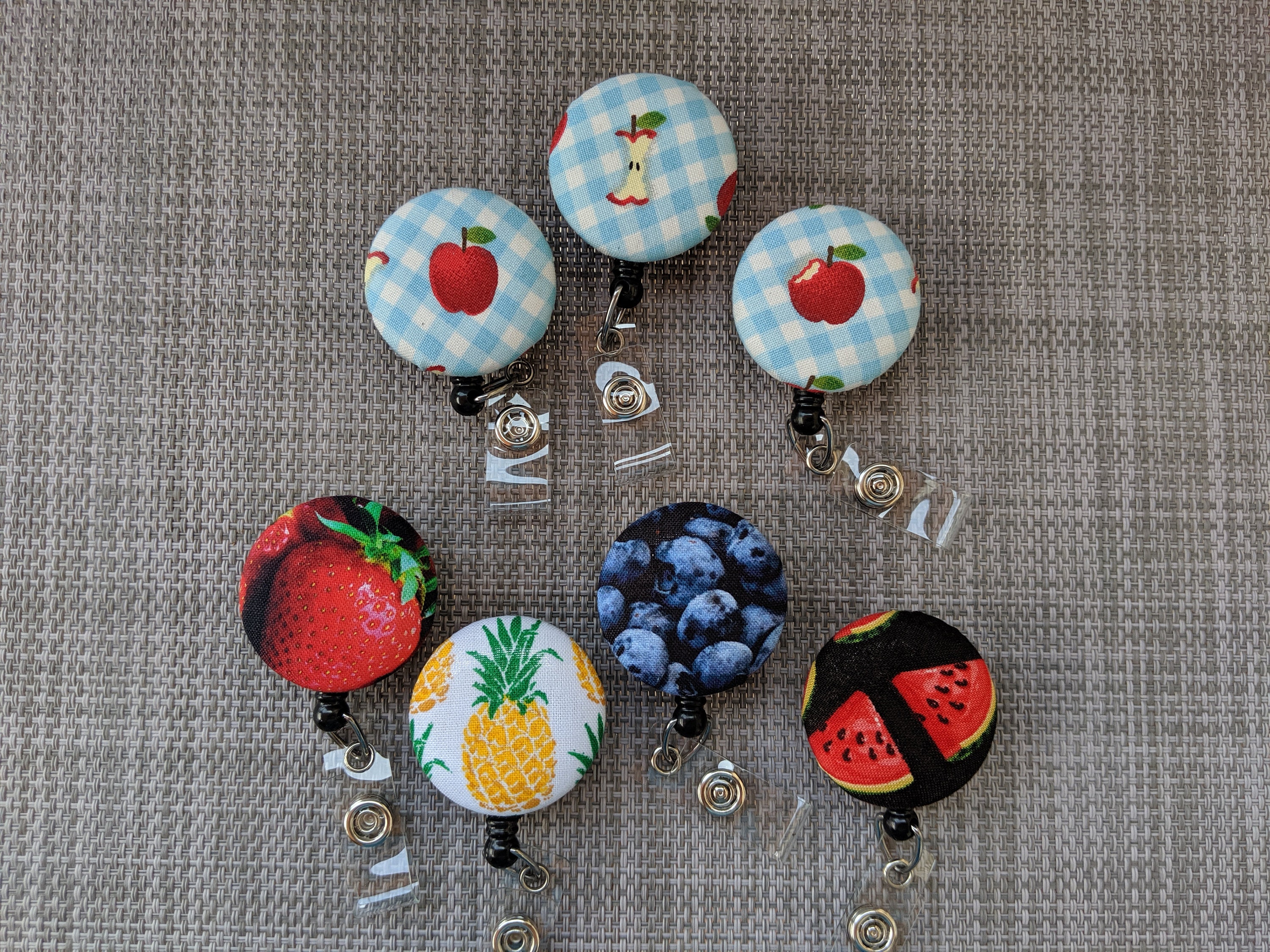 Fruit Badge Reel ID for School or Work | Etsy