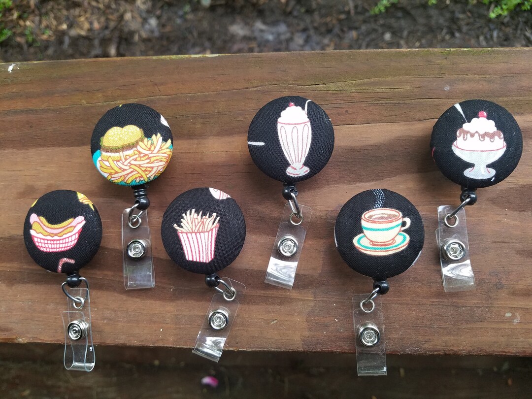 Food Treat Badge Reels for Work or School Ids - Etsy