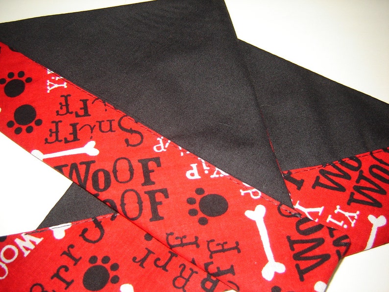 Dog Talk on Red Dog Scarf Over the Collar Dog Bandana - Etsy