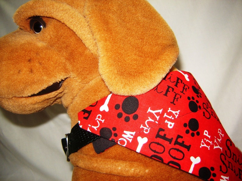 Dog Talk on Red Dog Scarf Over the Collar Dog Bandana - Etsy