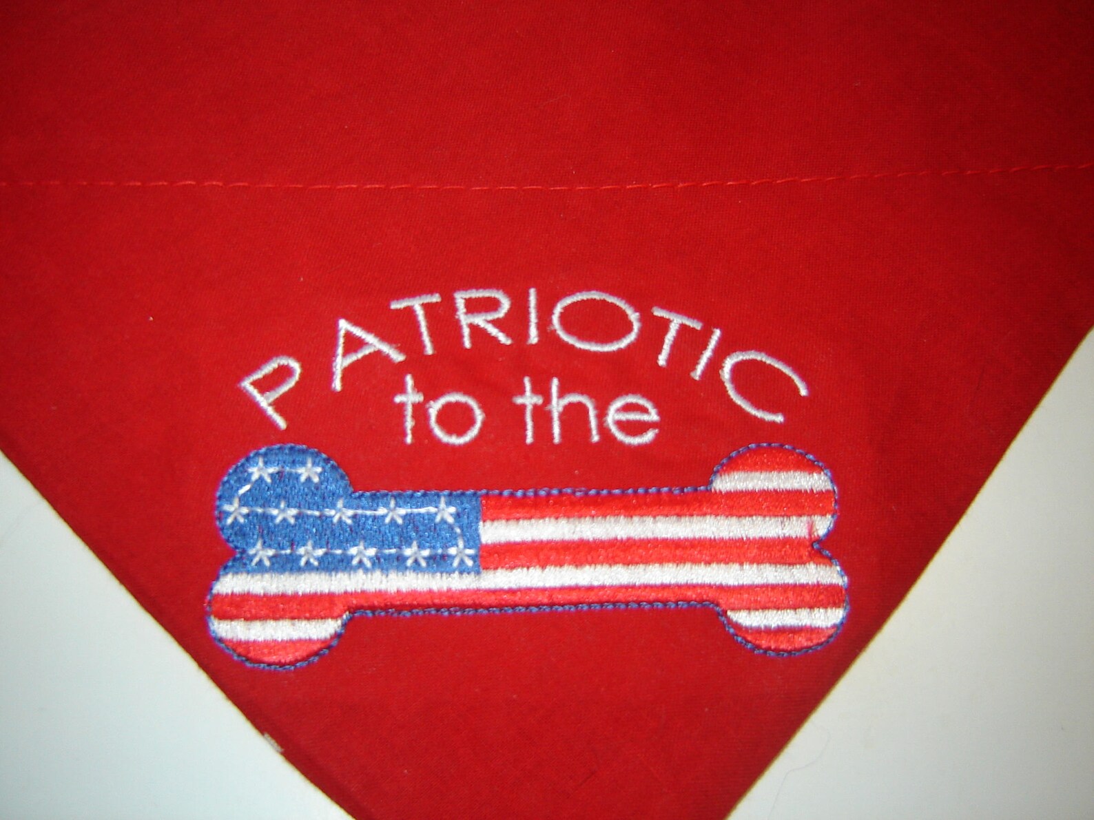 Patriotic to the Bone Flag Dog Scarf Over the Collar Dog Bandana - Etsy