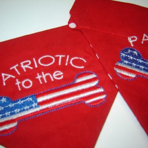 Patriotic to the Bone Flag Dog Scarf Over the Collar Dog Bandana - Etsy