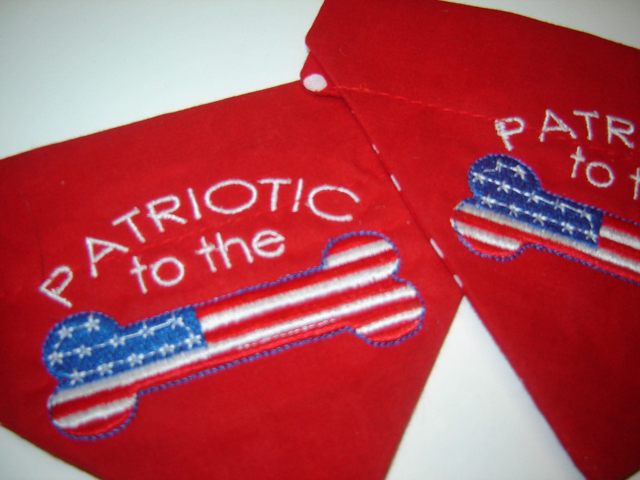 Patriotic to the Bone Flag Dog Scarf Over the Collar Dog Bandana - Etsy