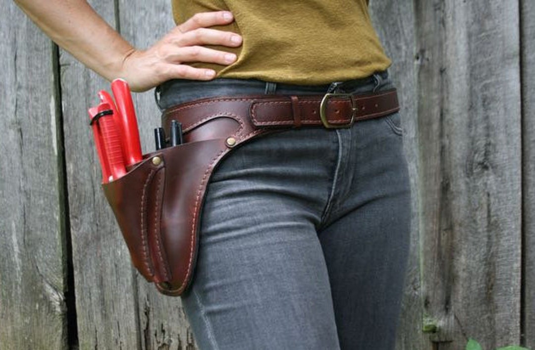 Rosewood Floral Belt + Scissor Pocket - Etsy